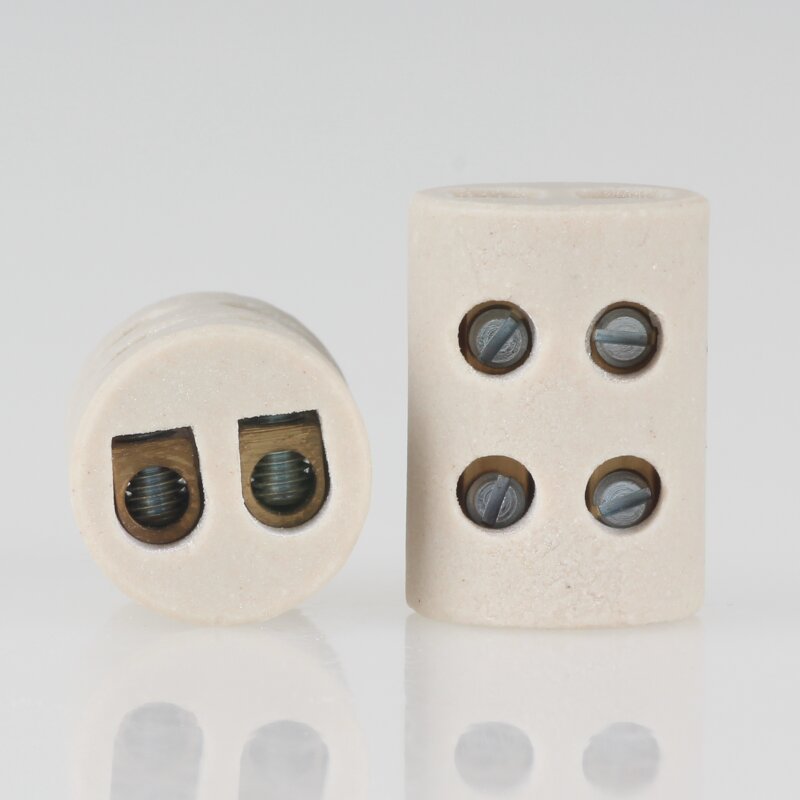 Porzellan Lüsterklemme rund 2-polig 1,5–6mm² | Radio Kölsch Hamburg