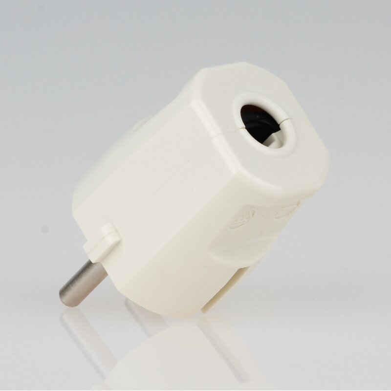 Kaiser Schutzkontakt-Stecker Elfenbein 250V/16A – Stecker für Leuchte