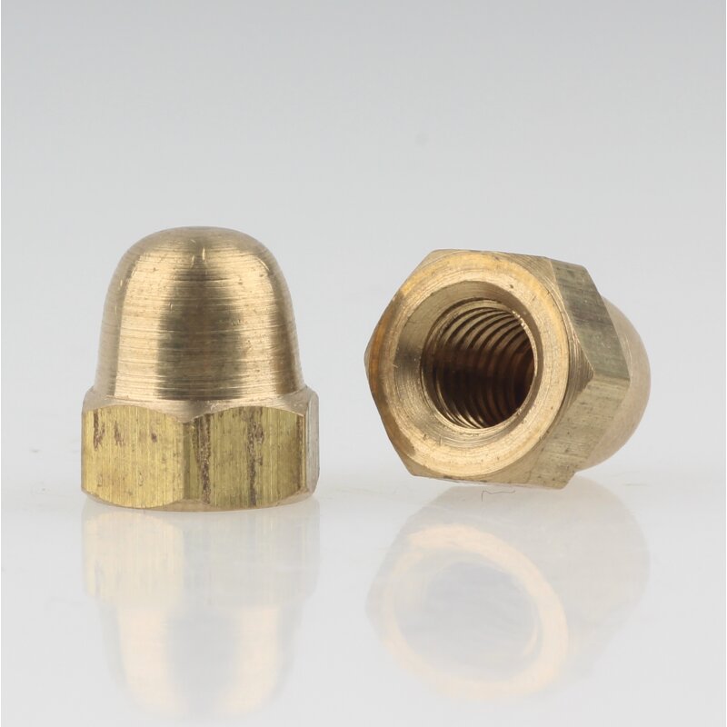 M5 Hutmutter Messing roh unbehandelt DIN 1587|Radio Kölsch